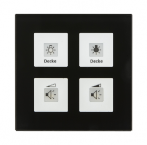 RF+ Glass Push Buttons with integrated actuators and temperature sensors